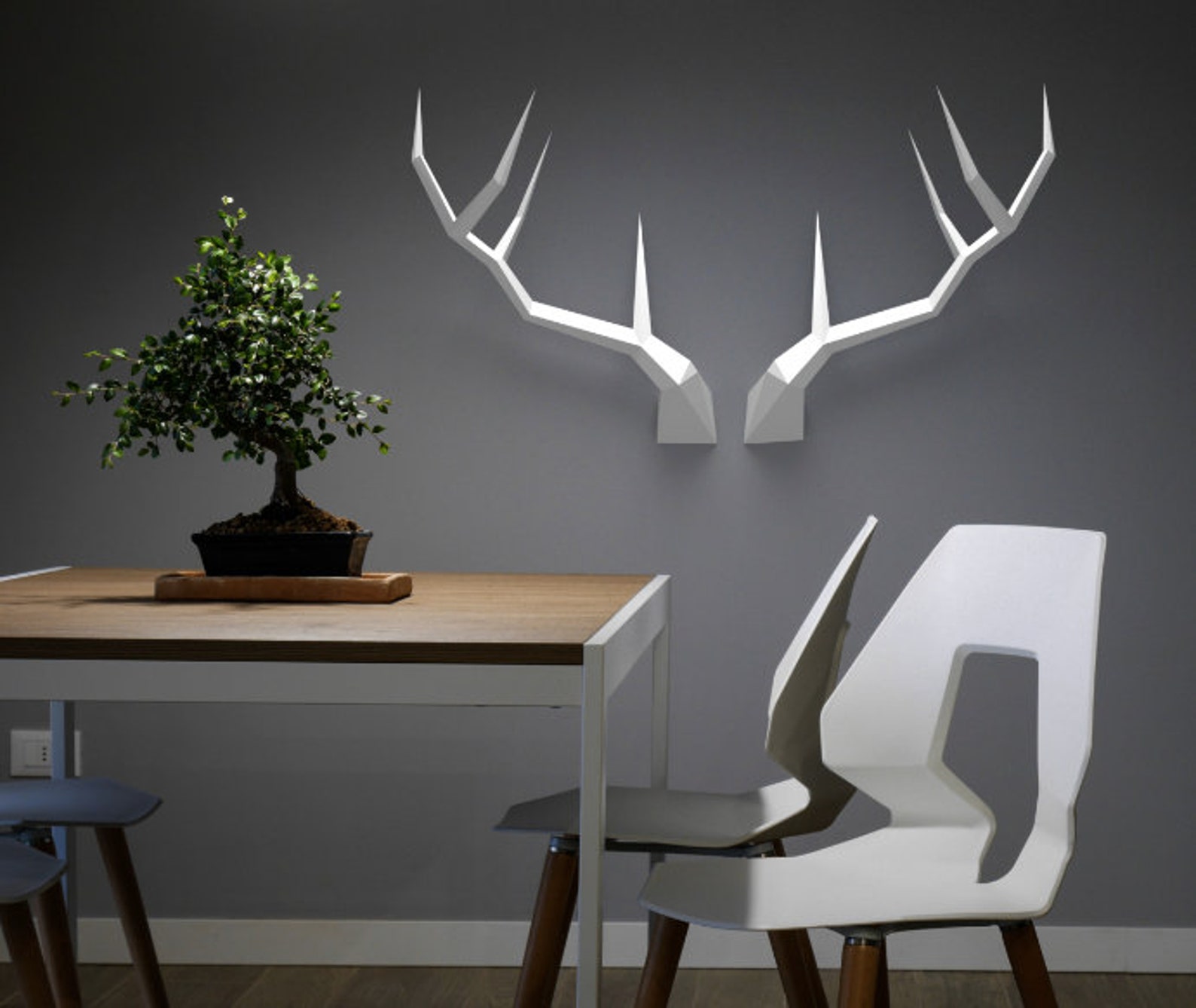 Antlers Papercraft Deer Low Poly Papercraft Papercraft 3d - Etsy Canada