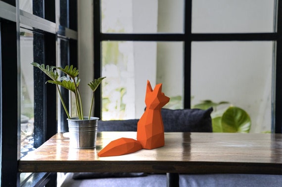Fox Papercraft Fox Low Poly Papercraft Papercraft 3d PDF - Etsy Australia