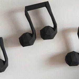 Papercraft Music Notes, Papercraft, Papercraft 3d, PDF, DIY, Gift, Low ...