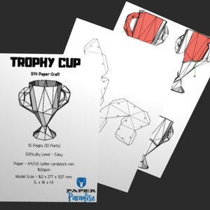 Trophy Cup Papercraft Trophy Low Poly Papercraft 3d PDF - Etsy Australia