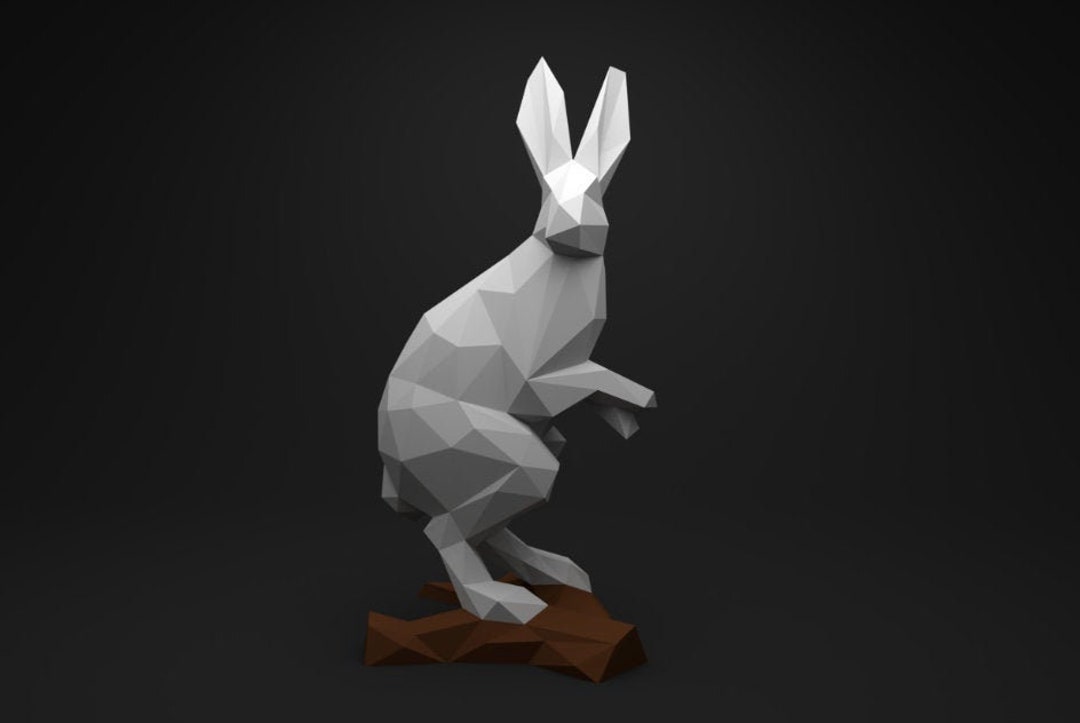 Bunny Papercraft Bunny Low Poly Papercraft Papercraft 3d - Etsy