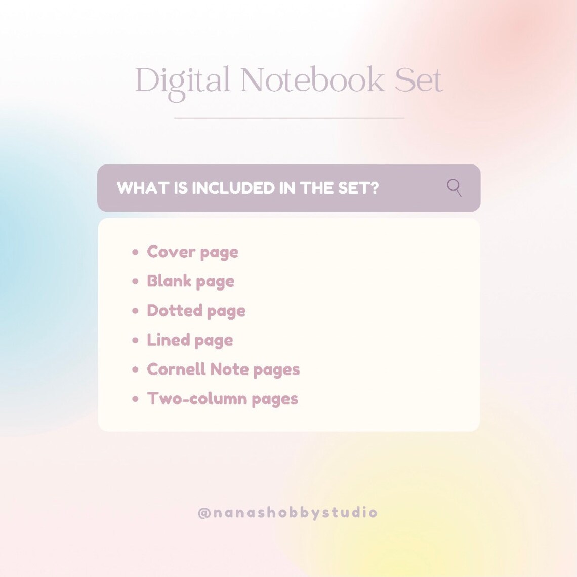 Digital Notebook Cover and Note-taking Pages PDF Lined, Dotted, Blank ...