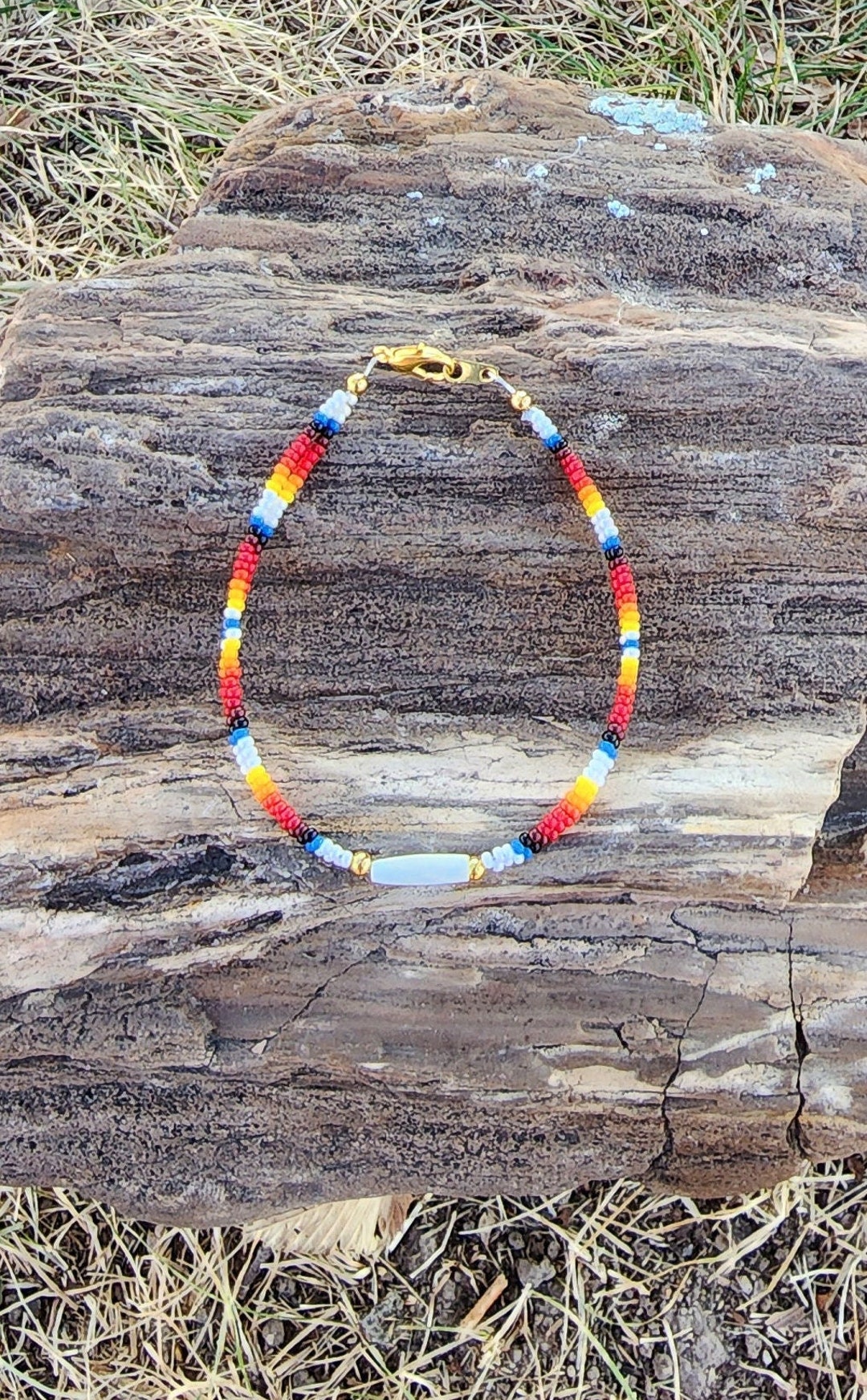 J0013 Authentic Oglala Lakota Sioux, Double Strand Bracelet ...