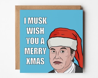 Elon Musk Christmas Card - Etsy