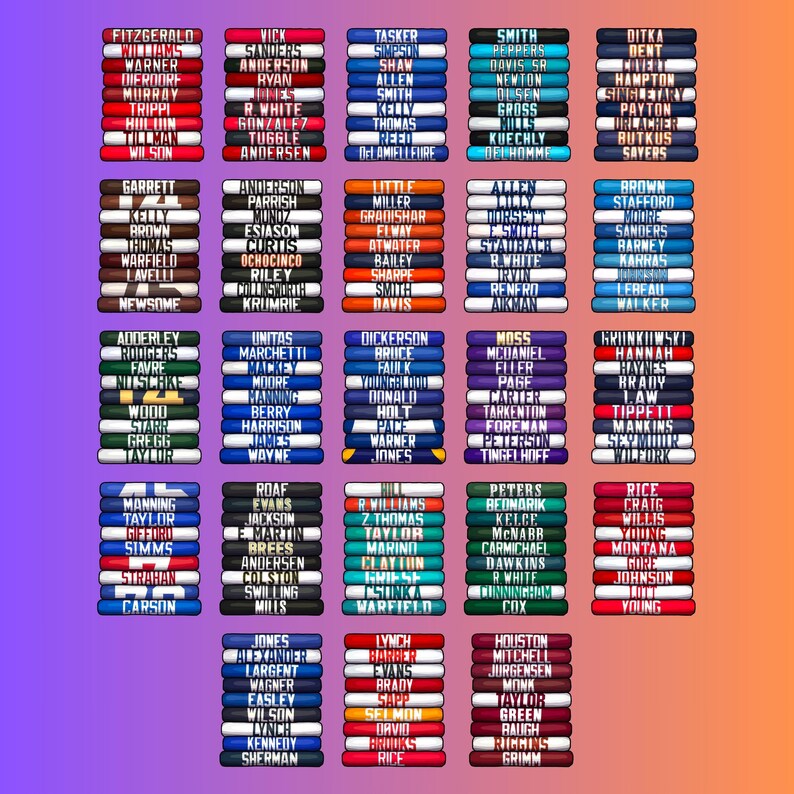 Retro Football Shirt Stack PNG Bundle: All Teams, Commercial Use ...