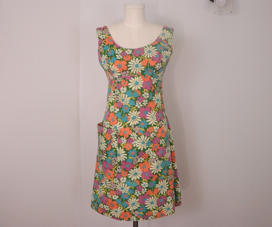 1960's Sun Dress/ True Vintage Summer Mini Dress/ Mod Floral A-line ...