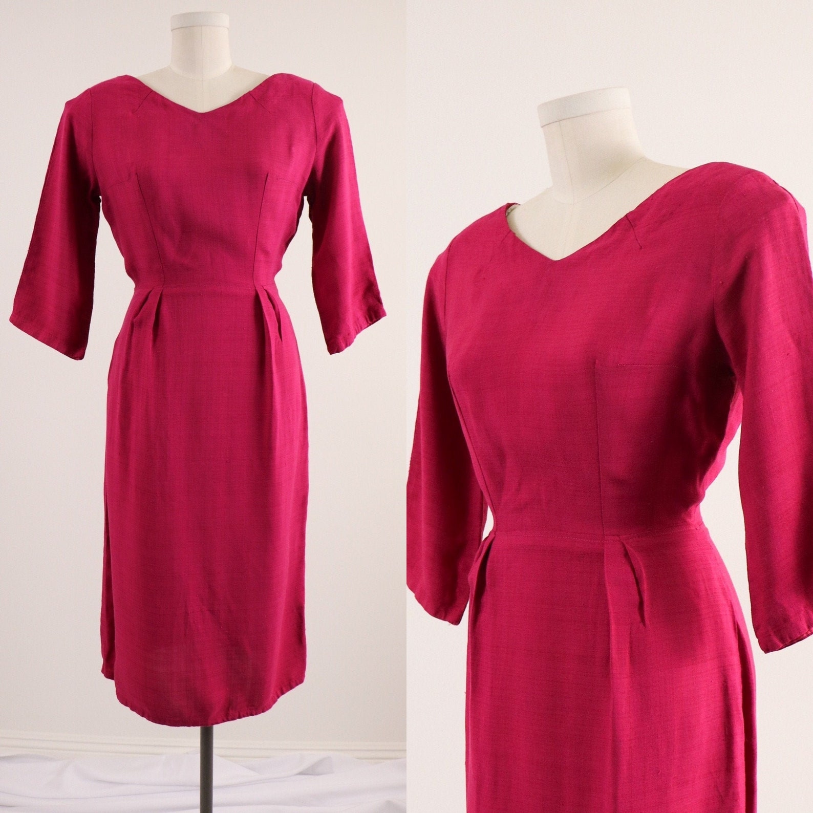 1960's Mad Men Dress/1960's Fitted Dress/1960's - Etsy