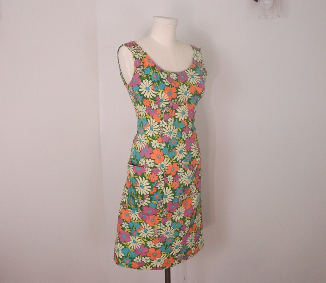 1960's Sun Dress/ True Vintage Summer Mini Dress/ Mod Floral A-line ...