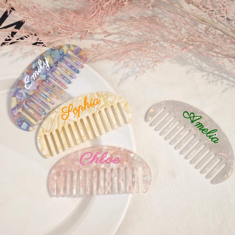 Pink Hair Comb - Etsy