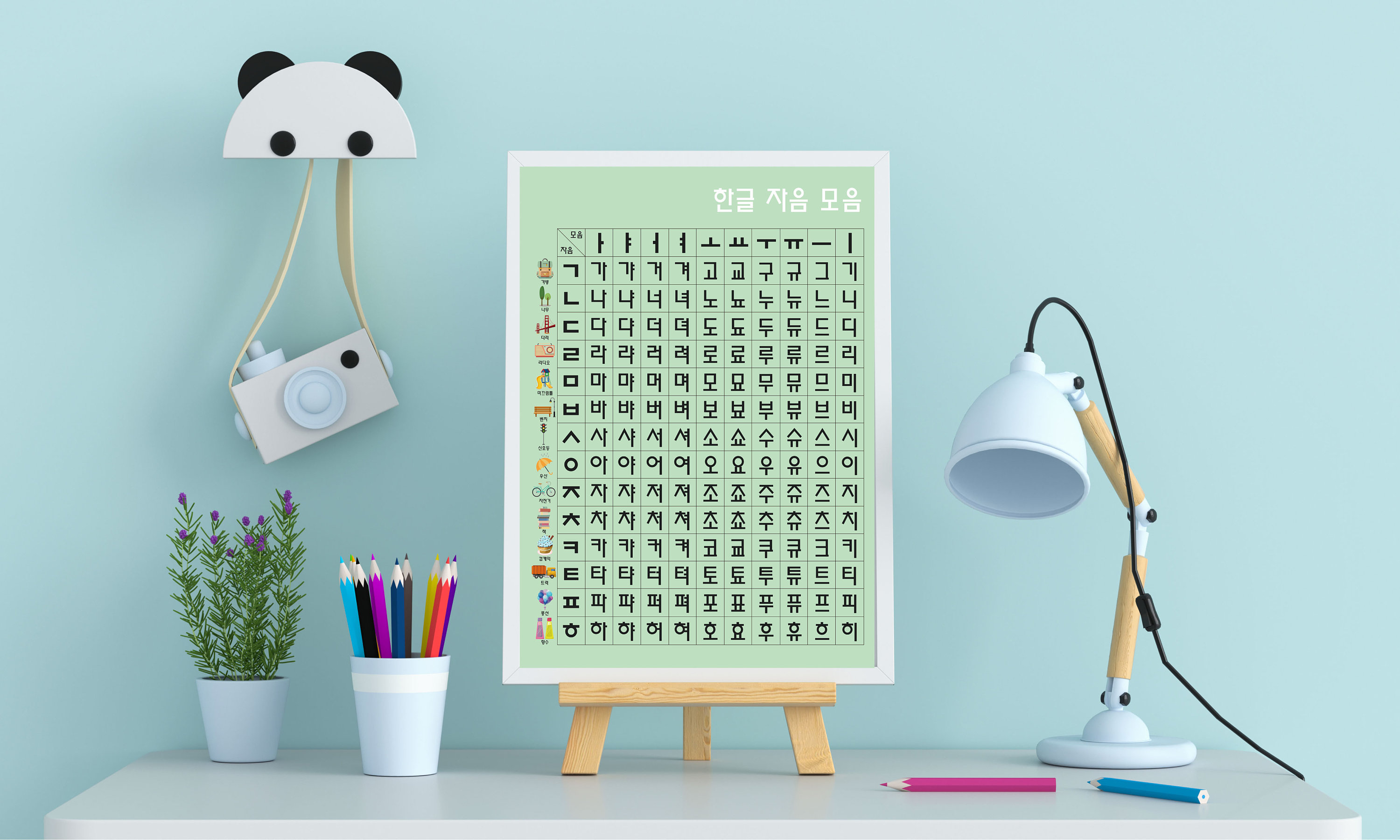 Korean Language Hangul Poster, Wall Art,classroom Decor, Playroom Decor ...