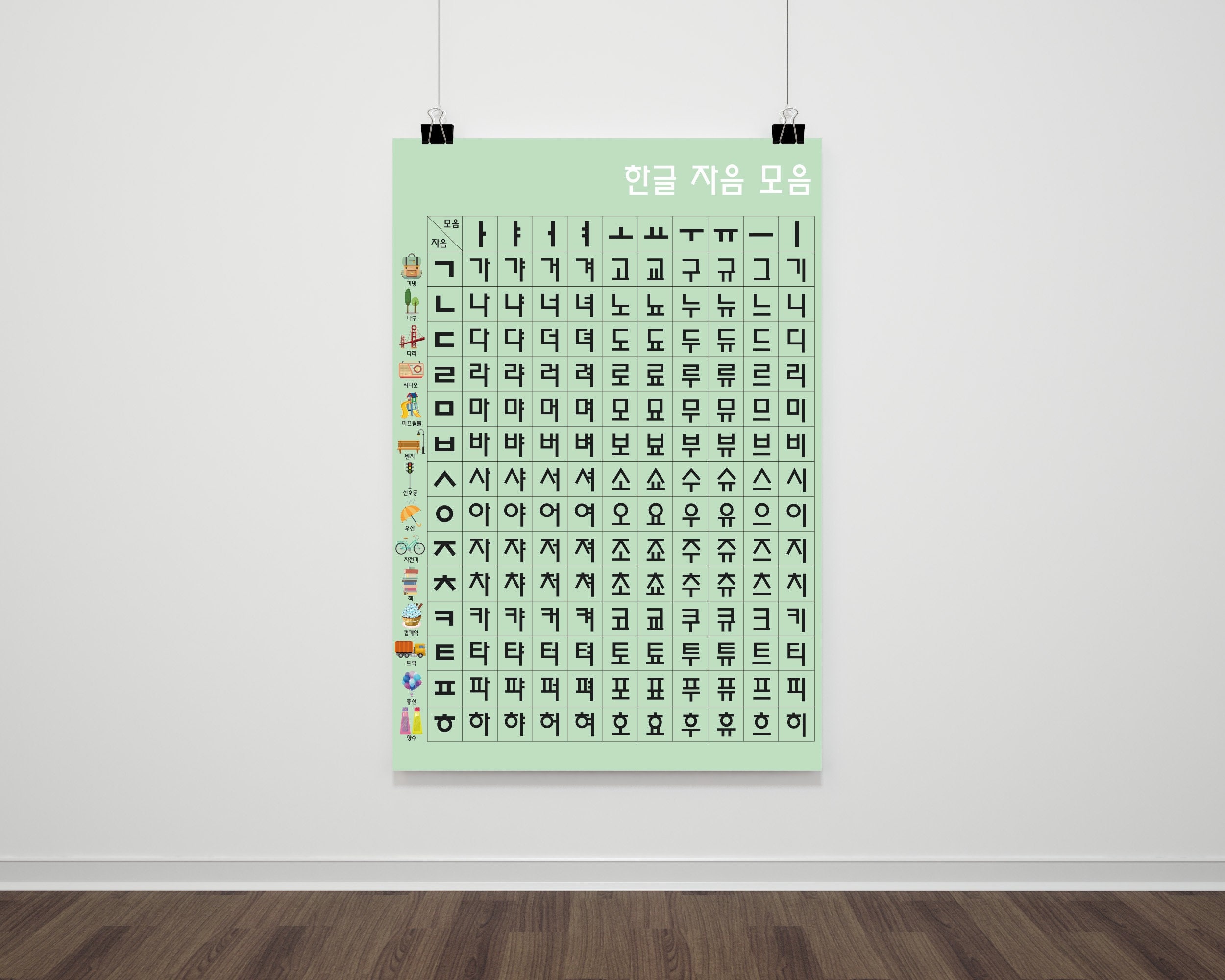 Korean Language Hangul Poster, Wall Art,classroom Decor, Playroom Decor ...