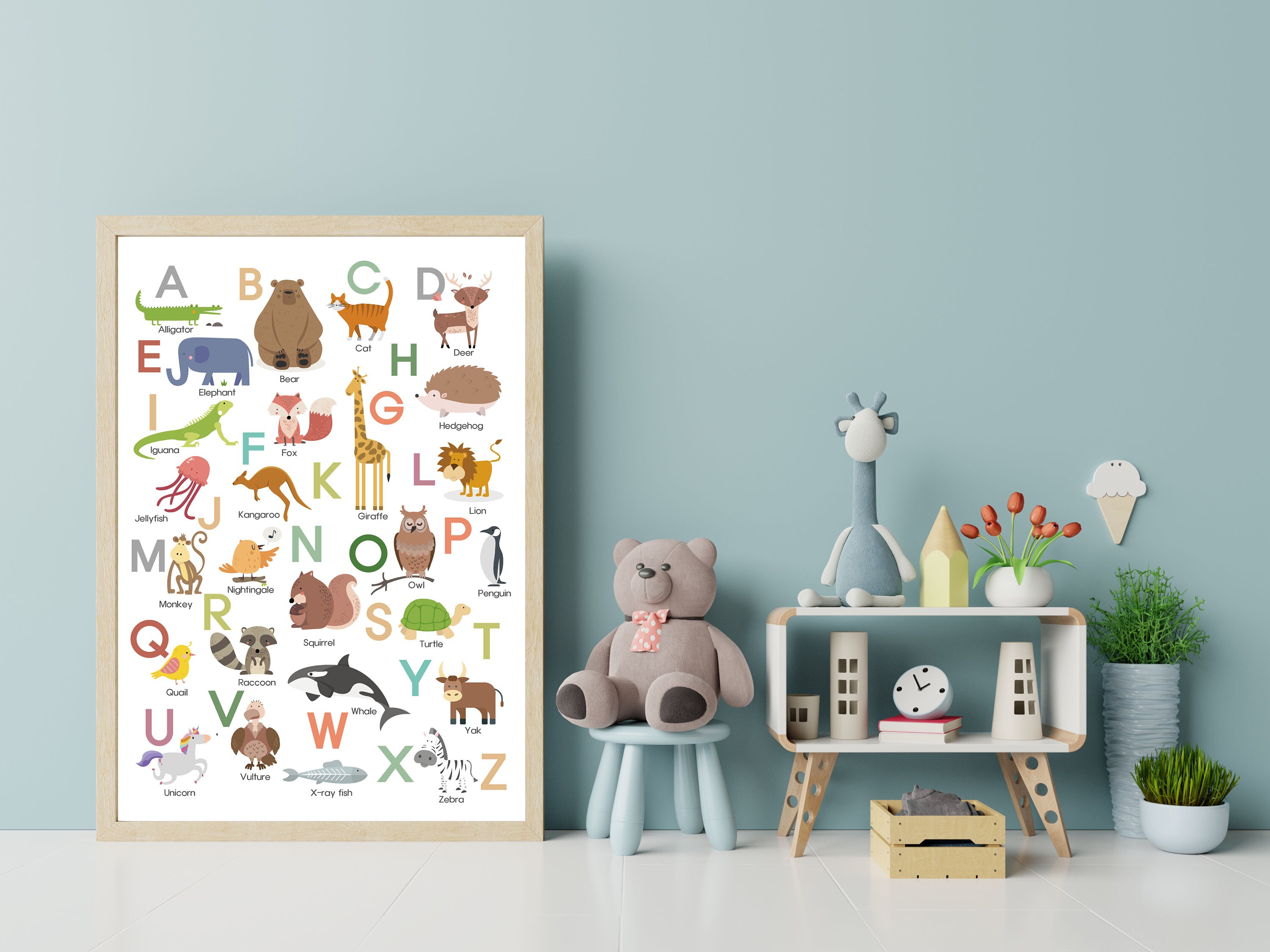 Alphabet Poster, Animal Alphabet Poster,classroom Decor, Playroom Decor ...