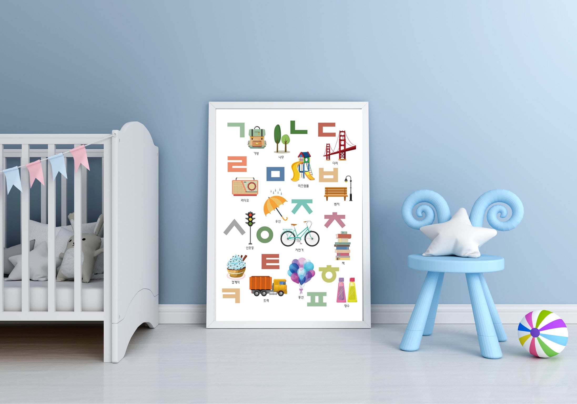 Korean Language Poster,fruit and Numbers Wall Art,classroom Decor ...