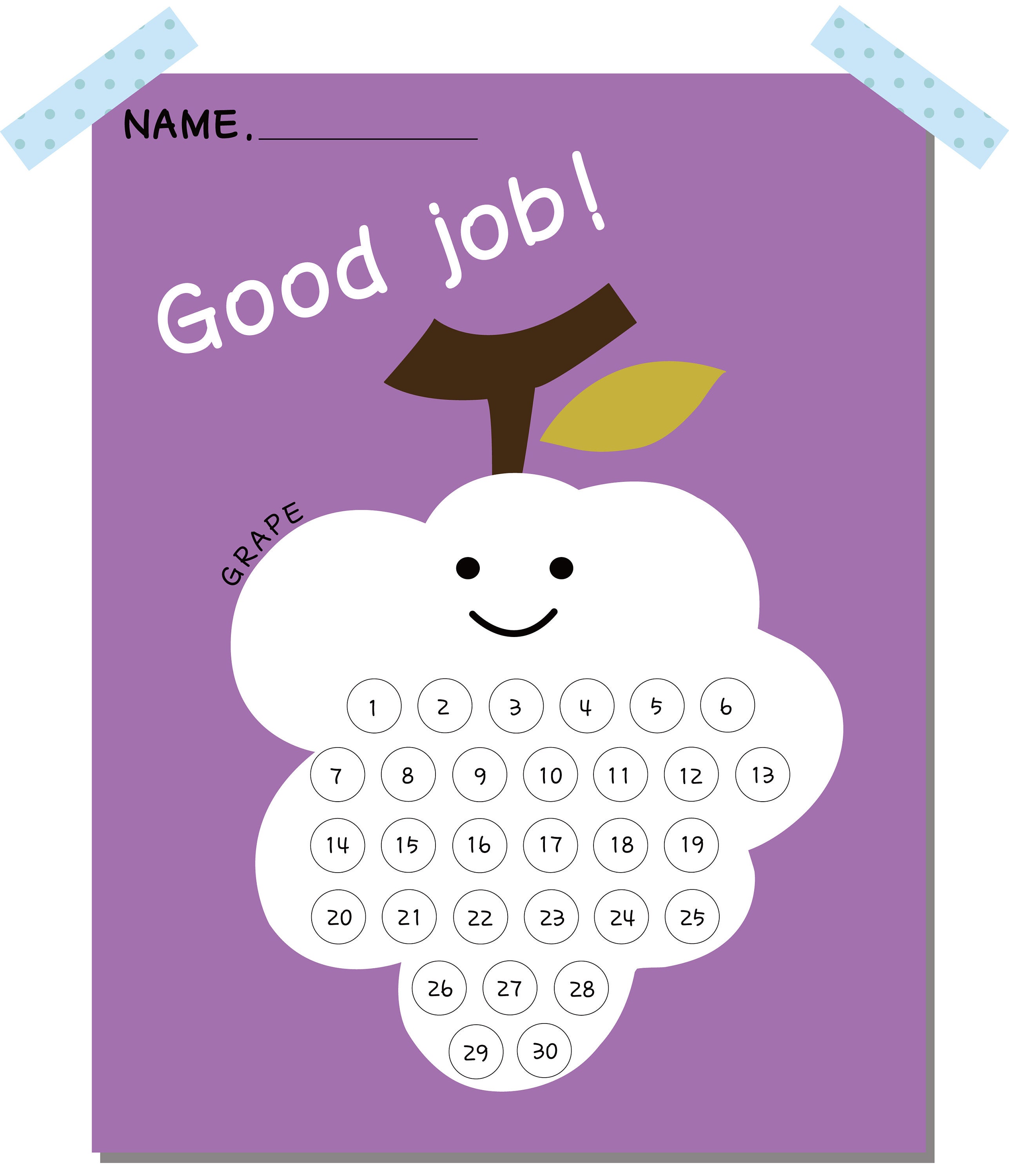 Good Job Sticker Chart