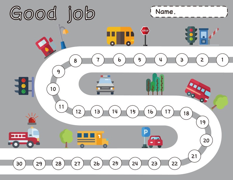 CARS Reward Chart for Kids- Good Parenting Solution- Chore Chart for ...