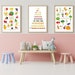 Korean English Fruits Poster,fruit and Numbers Wall Art,classroom Decor ...