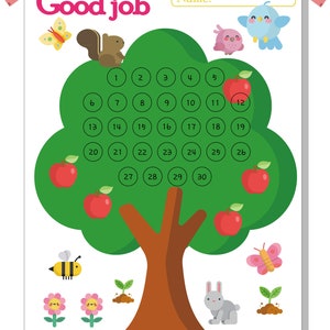 TREE Reward Chart for Kids- Good Parenting Solution- Chore Chart for ...