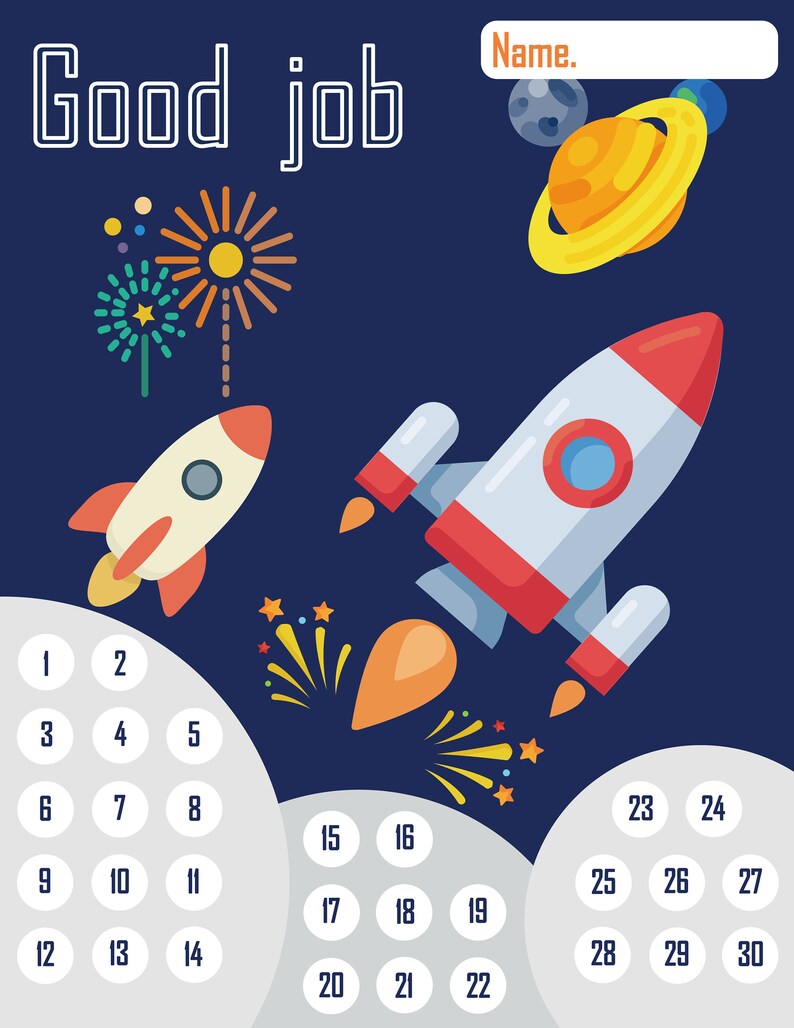 ROCKET Reward Chart for Kids Good Parenting Solution Chore | Etsy