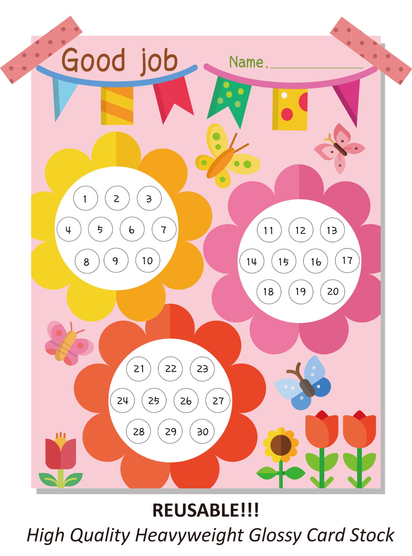 FLOWERS Reward Chart for Kids- Good Parenting Solution- Chore Chart for ...
