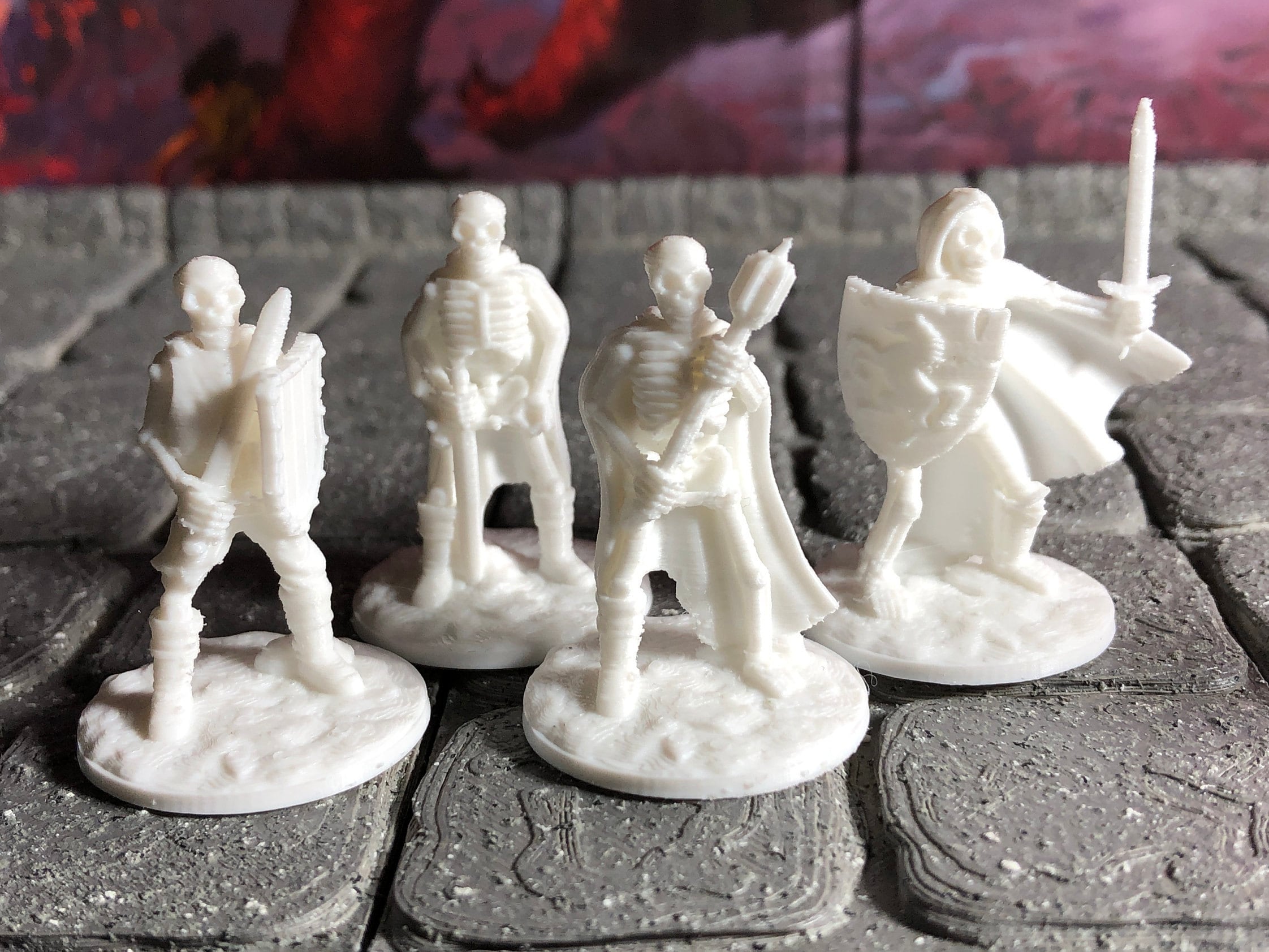 16 D&D Skeleton Miniatures Fighter Pack 3D Printed Not | Etsy