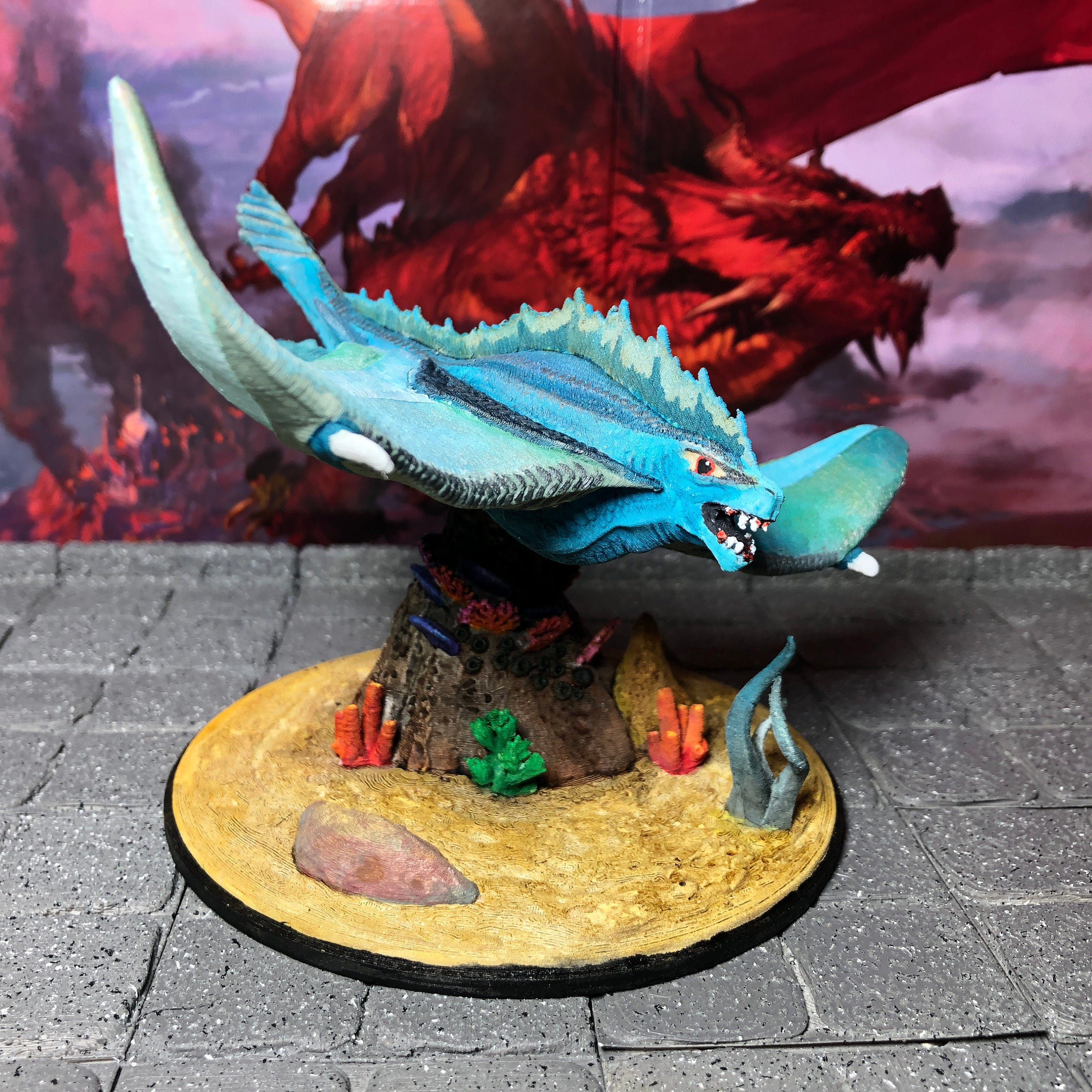 Water Dragon for Dnd or Pathfinder 3D Printed D&D Miniature not Primed ...