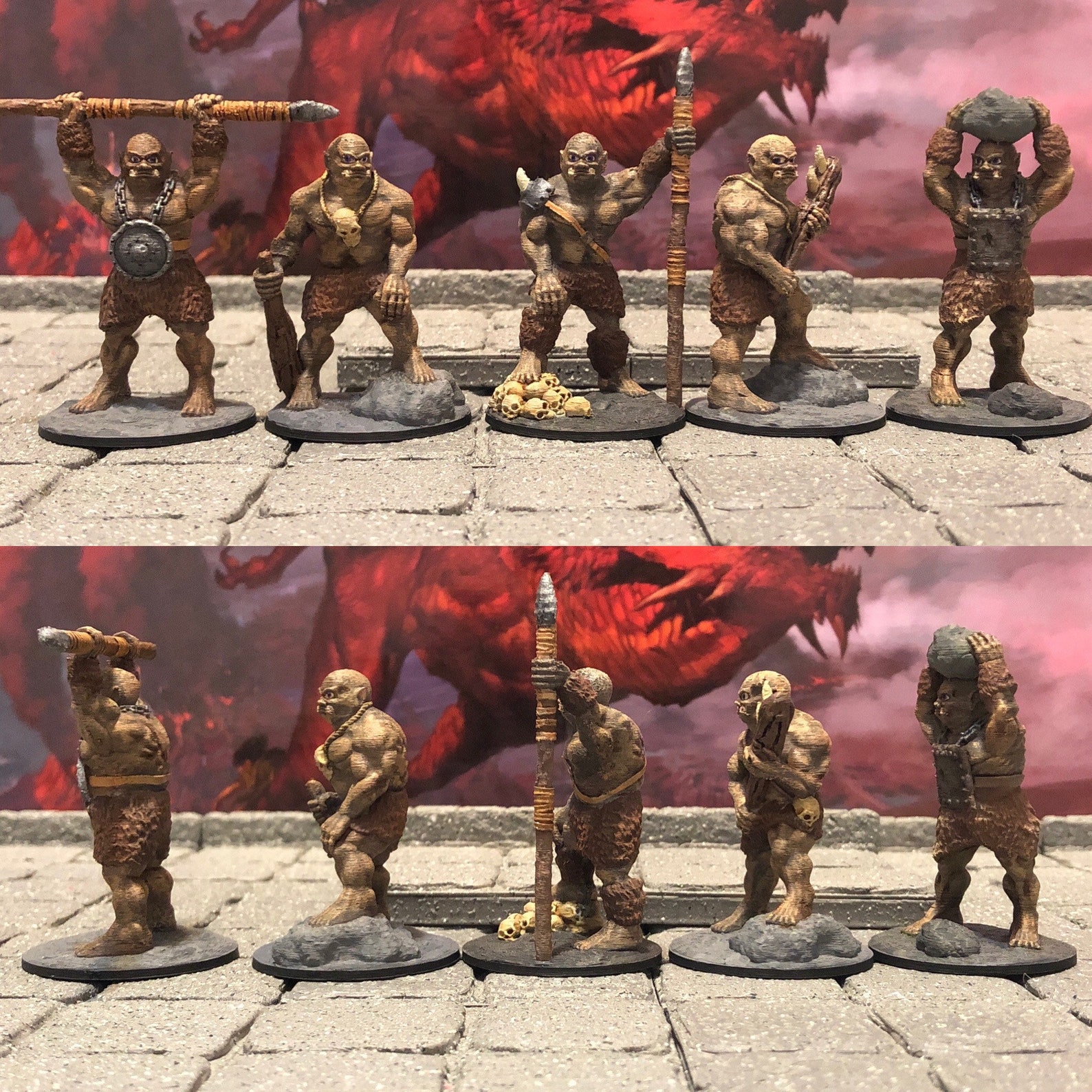 10 28mm Ogre Warrior Package for D&D or Pathfinder | 3D Printed (not ...