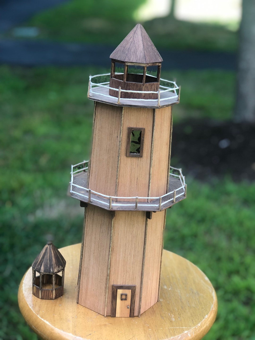 Natural Wood Lighthouse Model - Etsy