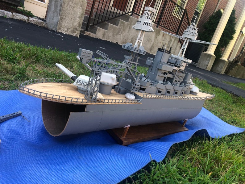 Uss Nevada Bb 36 Battleship Model Etsy