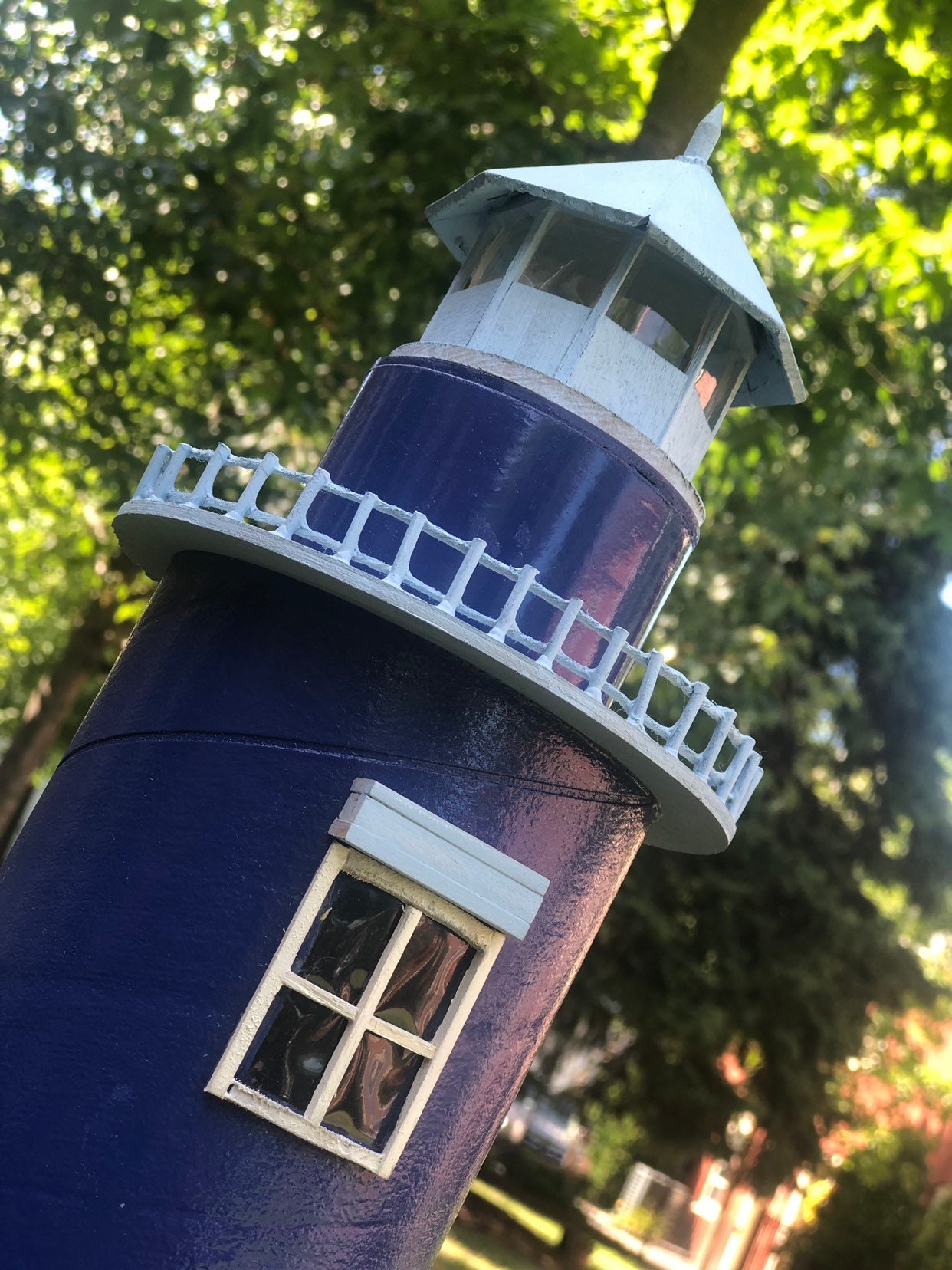 Dark Blue Lighthouse Model - Etsy