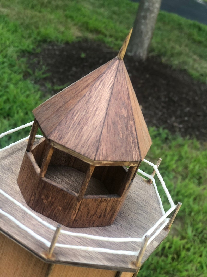 Natural wood lighthouse model | Etsy