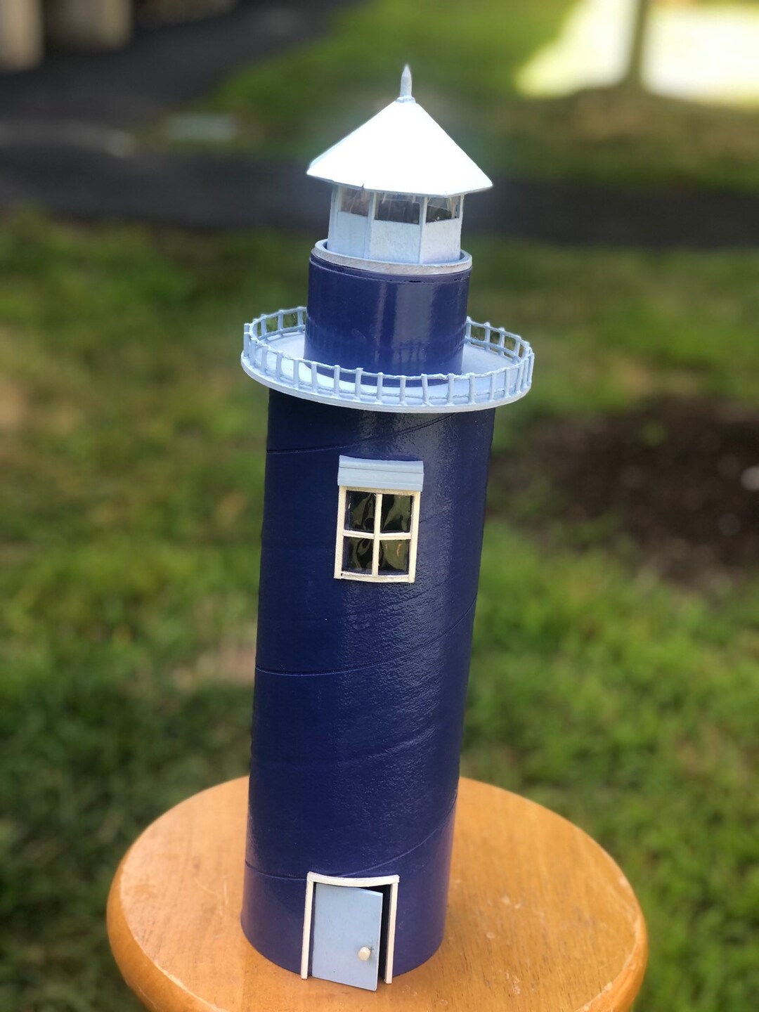 Dark Blue Lighthouse Model - Etsy