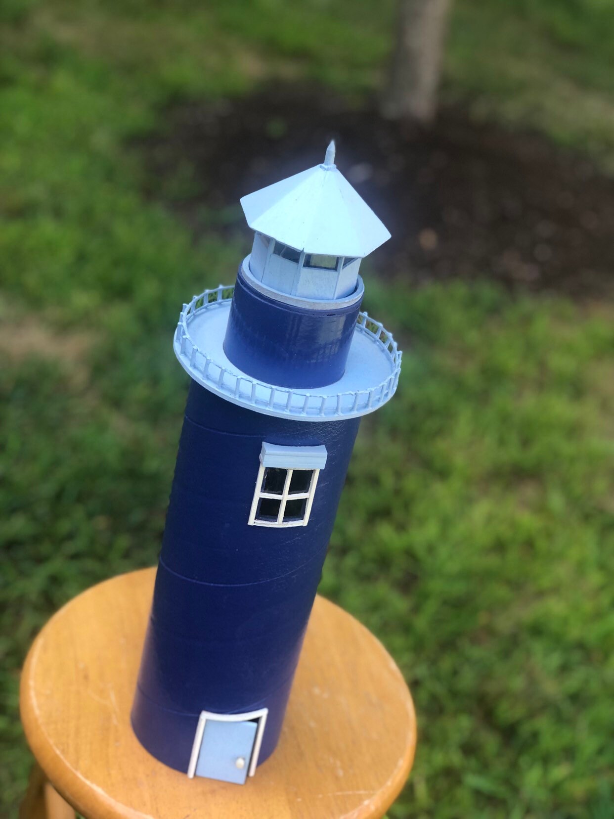 Dark Blue Lighthouse Model - Etsy