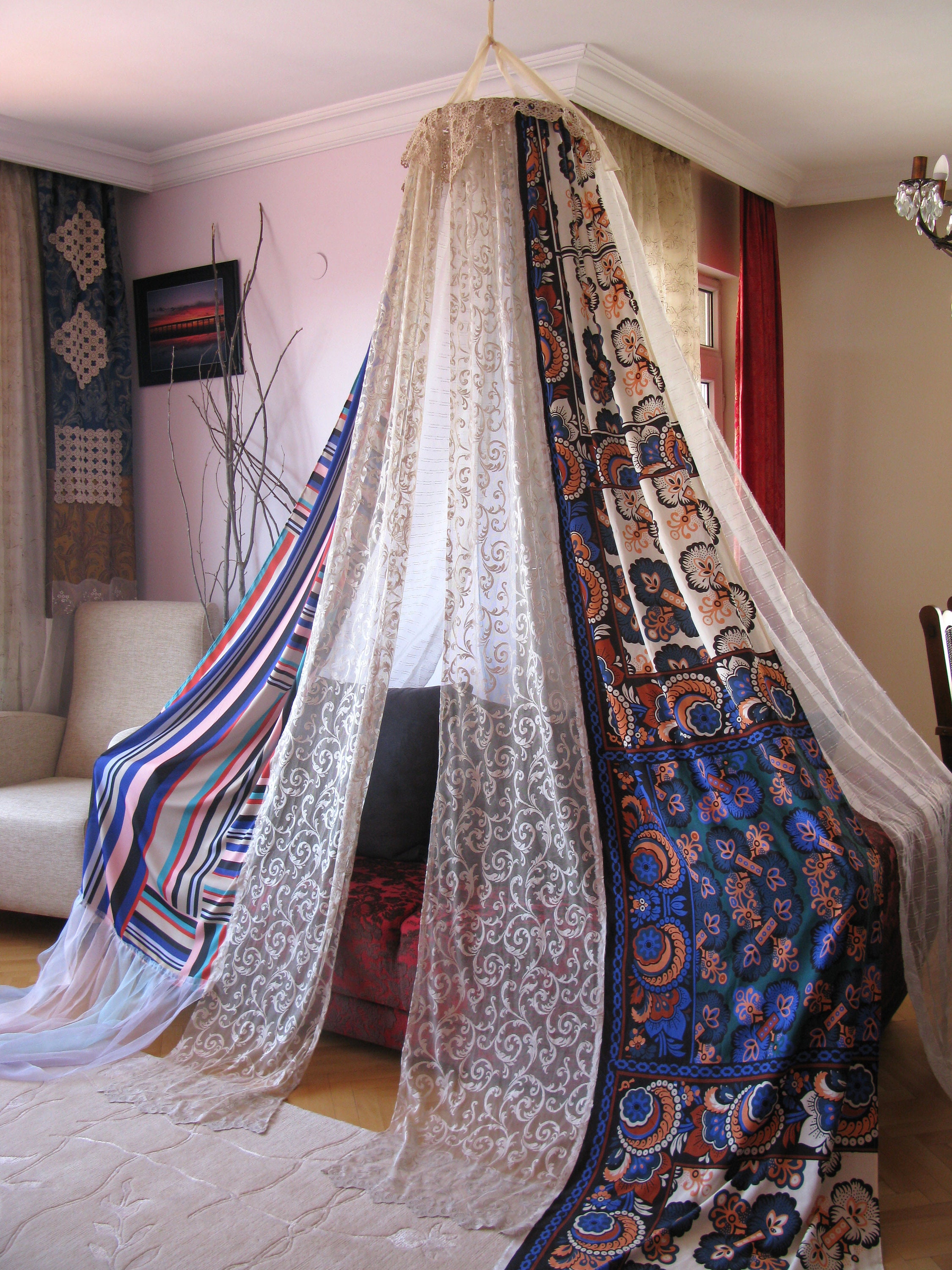 Boho Dreamcatcher Canopy/ Party Canopy/ Photoshot Canopy/ Boho Wedding ...