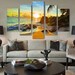 Sea Beach Sunset Scenery Multi Panel Canvas Art Print - Etsy
