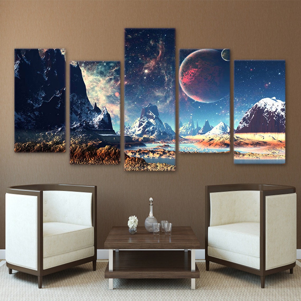 Multi Panels Wall Decor Canvas HD Prints Wall Art Pictures 5 - Etsy