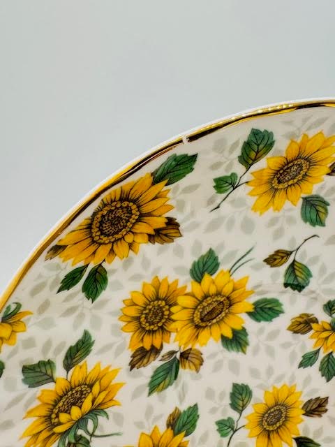 RARE Sunflower Tea Cup and Saucer by Royal Coach in Staffordshire ...