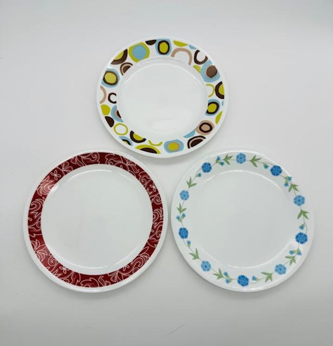 Set of 3 Corelle Collectible Plate Bundle Plateware Made in USA Retro ...