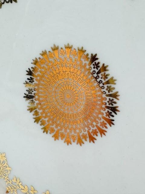 Rare Vintage Stanley Bread and Butter Plate 6" - Golden Daisy Garland ...