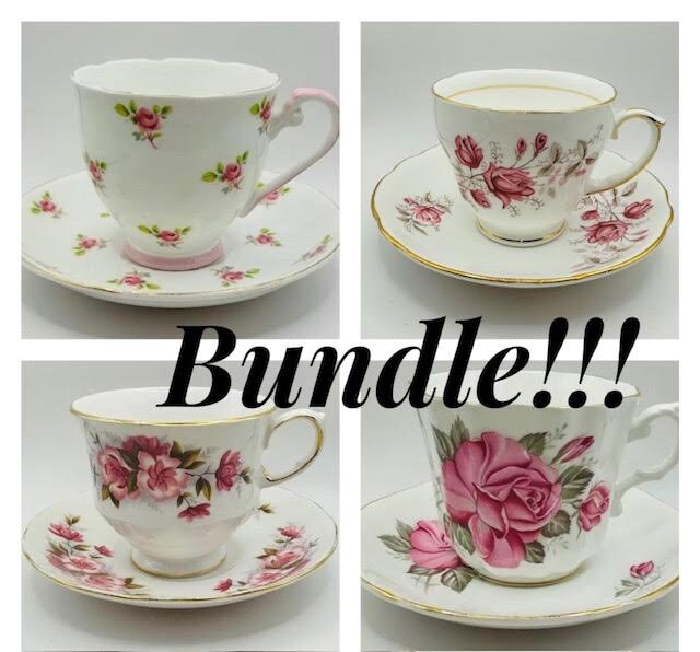 Vintage Teacup Bundle Carefully Selected Color Coordinated Sets non ...