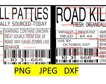 Editable Printable Fake Meat Labels Halloween Prank Funny - Etsy