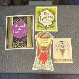 Antique French Perfume Bottle Labels - Etsy