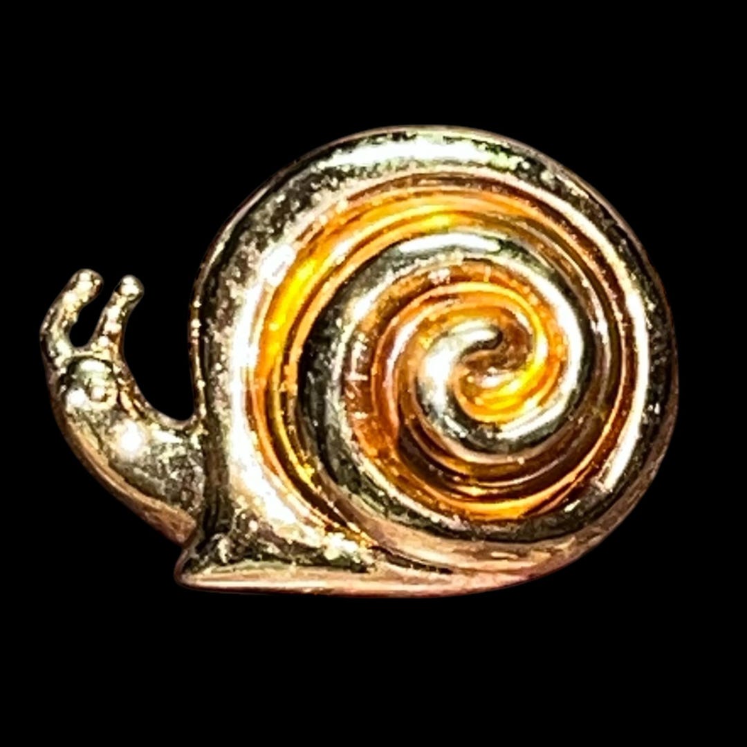 Vintage Gold Tone Snail Brooch Pin, Insect Jewelry, Gardeners Jewelry ...