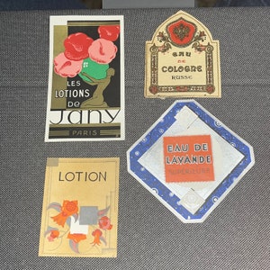 Antique French Perfume Bottle Labels, Lotion Perfume Label, Perfume ...
