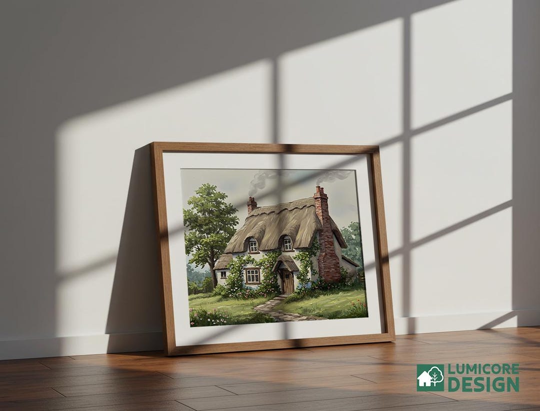 Cozy Cottage | Cottage Art | Garden Art | Landscape Painting | Quaint ...