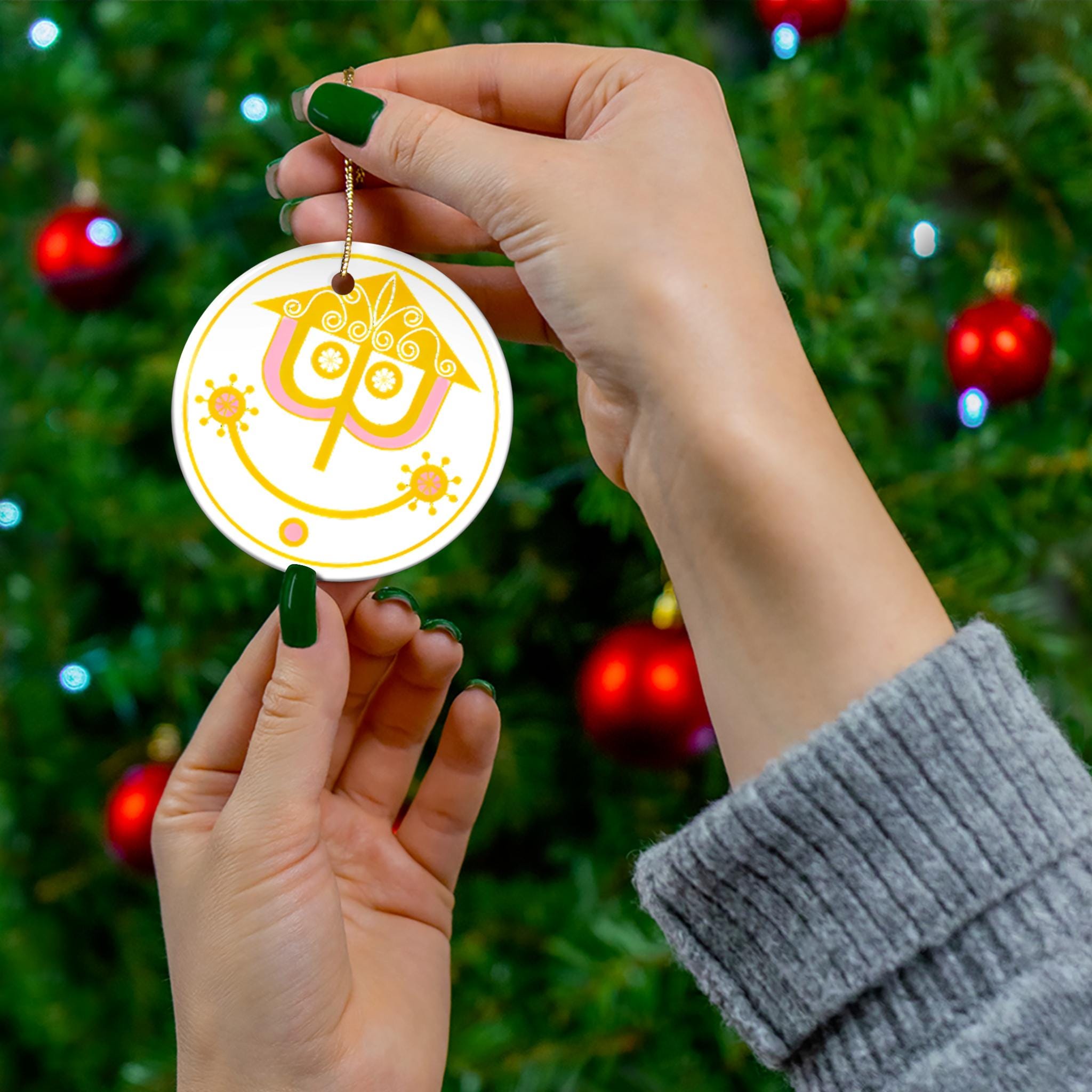 Ceramic Ornament, Small World Decor, Christmas Gift, Holiday Decoration ...