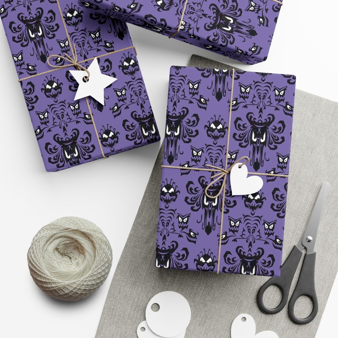 Disneyland Haunted Mansion Wallpaper Wrapping Paper | Spooky Halloween ...