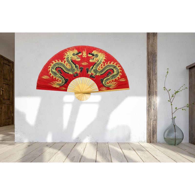 Chinese Fan Wall Art - Etsy