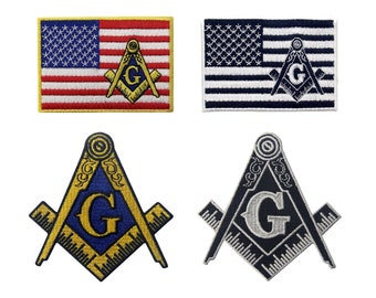 Masonic Logo - Masons - Freemason - Lodge - Embroidered Iron on Symbol ...