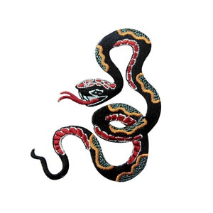 Pattern Snake Embroidered Badge Iron on Sew on Patch - Etsy