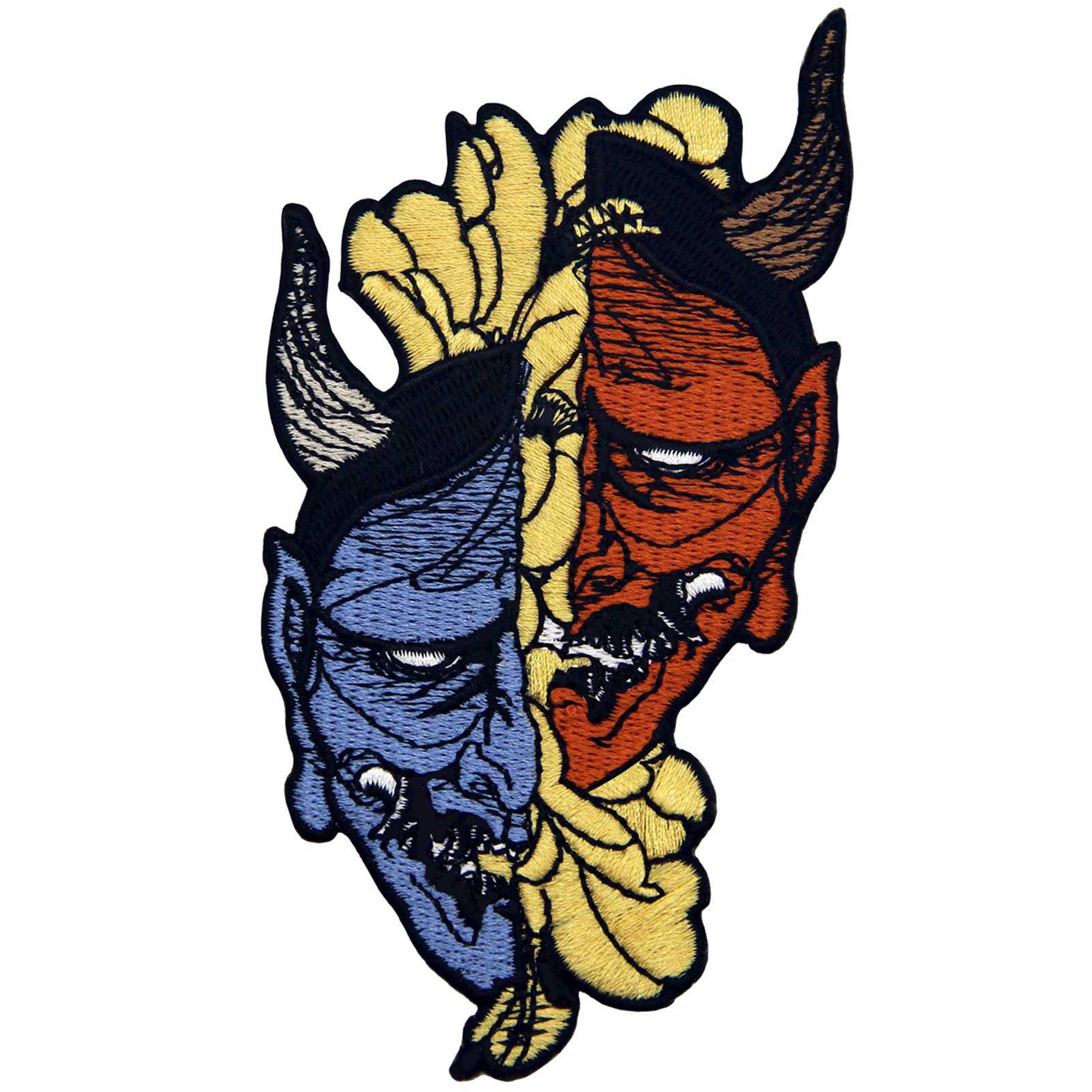 Embroidered Japanese Hannya Oni Mask Patch Iron on Sew on Clothes ...